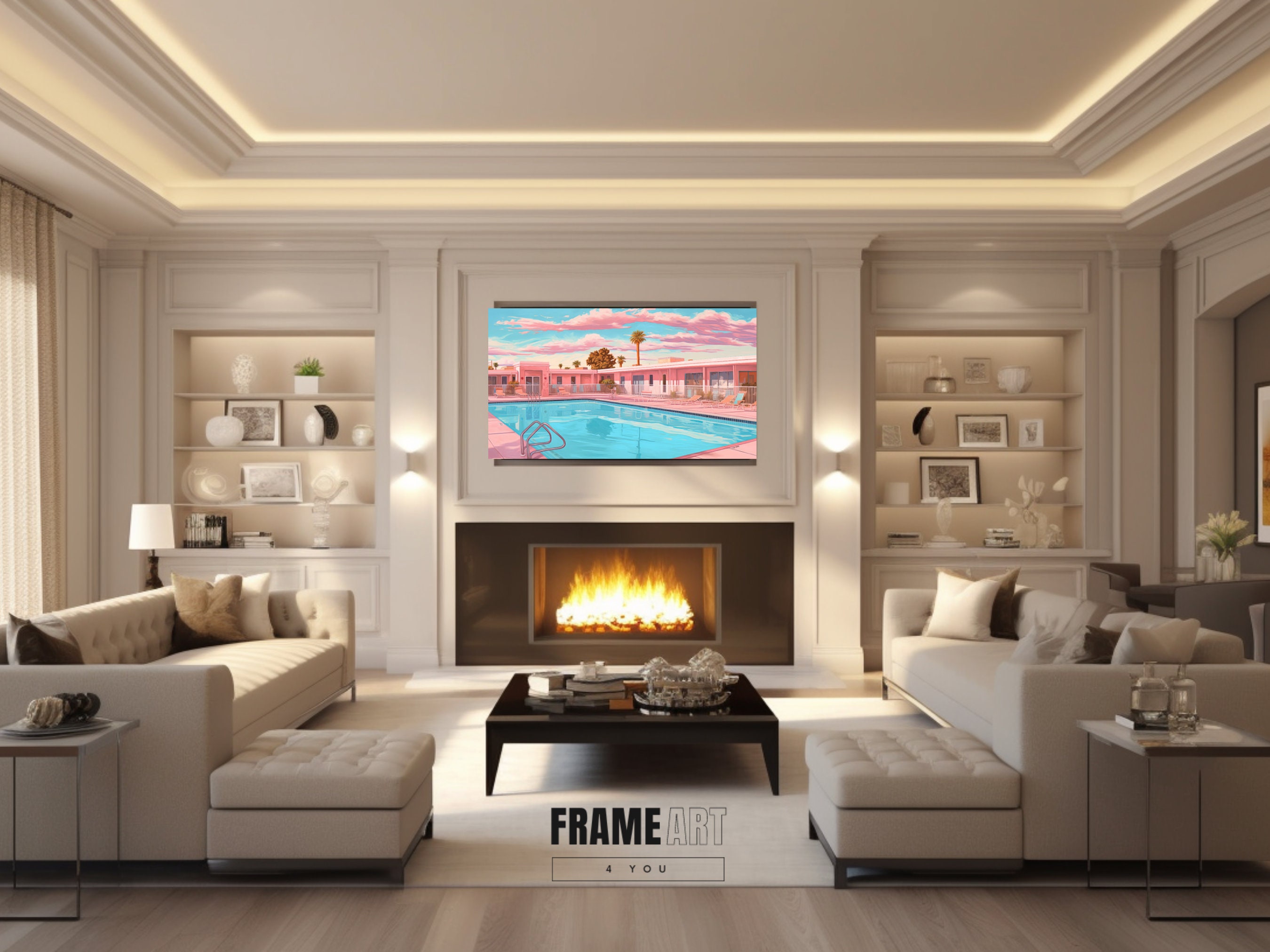 FRAME TV Art Vintage Summer Retro Motel Pool Modern - Etsy