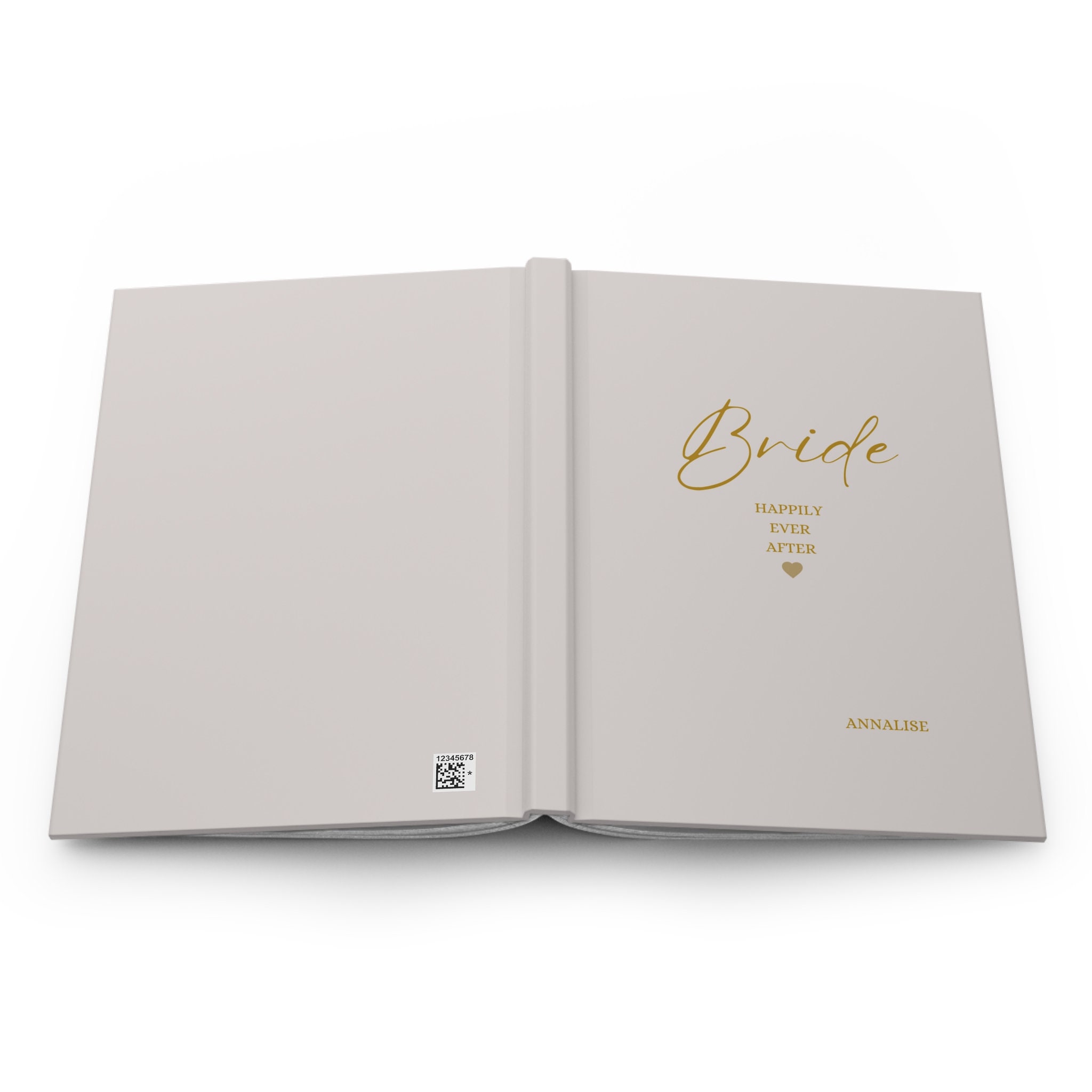 Blank Personalized Journal for Bride, Custom Wedding Notebook, Gift for ...