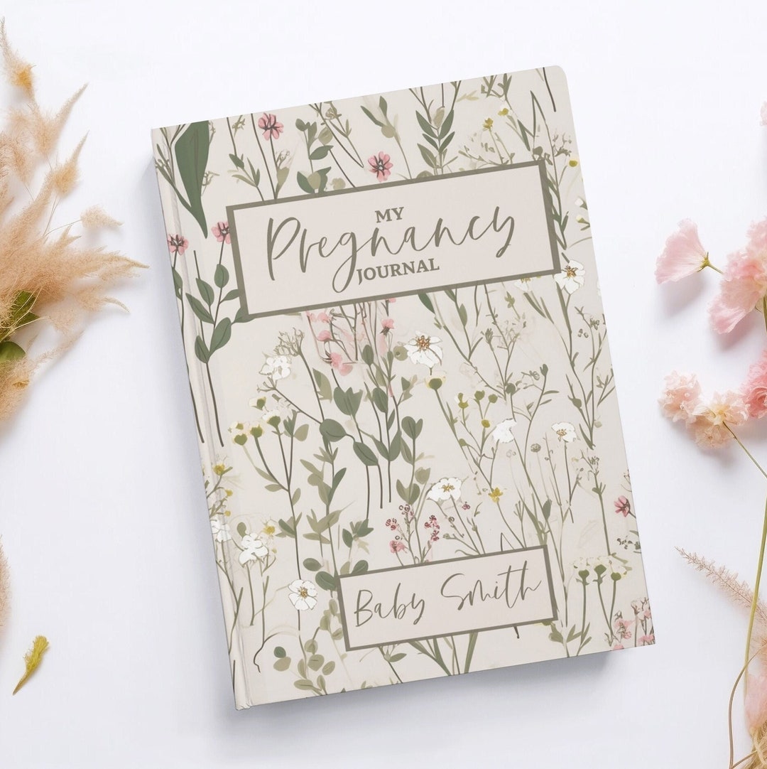 Personalized Pregnancy Journal, Expectant Mother Gift, Blank Pregnancy ...