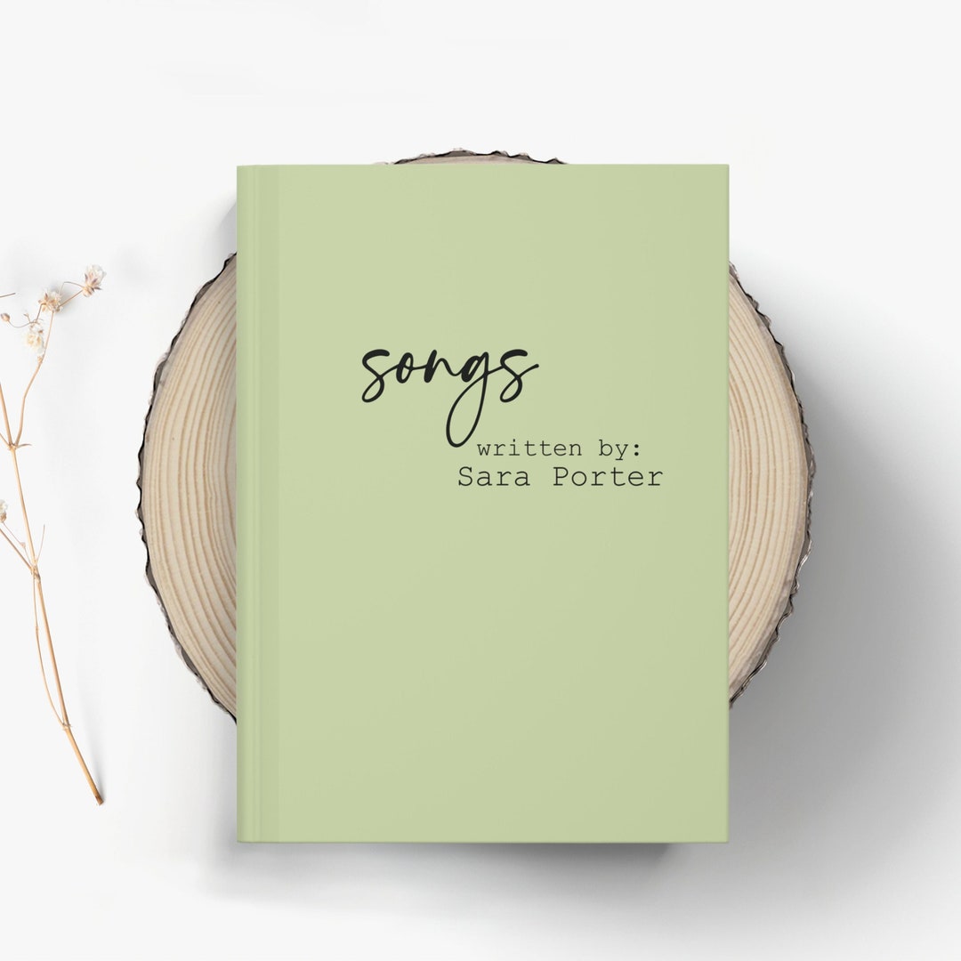 Blank Songwriting Journal With Minimalist Design, Custom Name/phrase ...