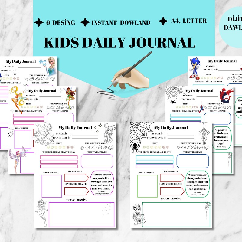 Daily Journal Printable - Etsy