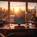 Tech Enthusiast's Golden Hour Office Bundle 5 Pack Virtual Backgrounds ...
