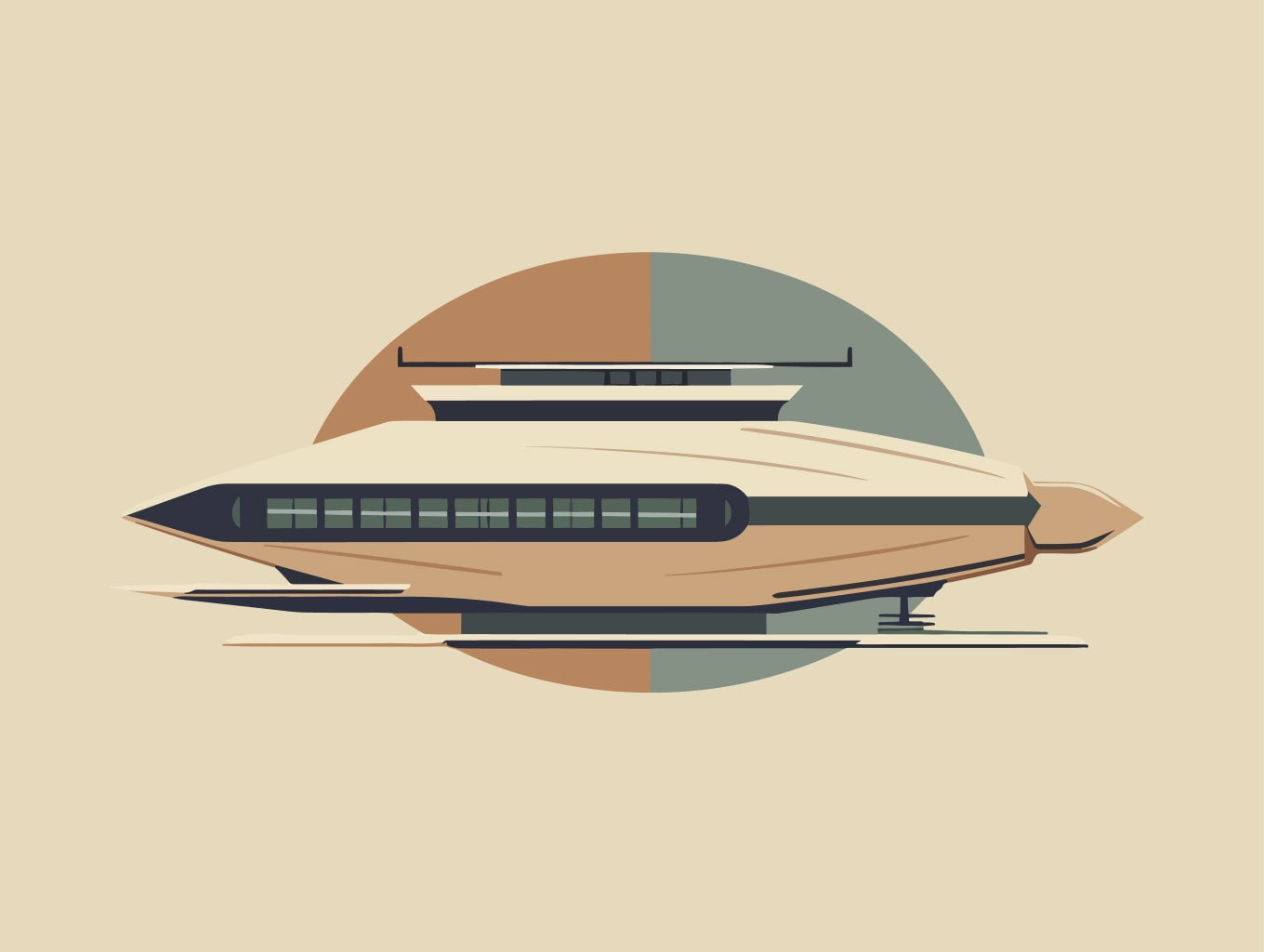 Retro Space Ship Digital Download - Etsy