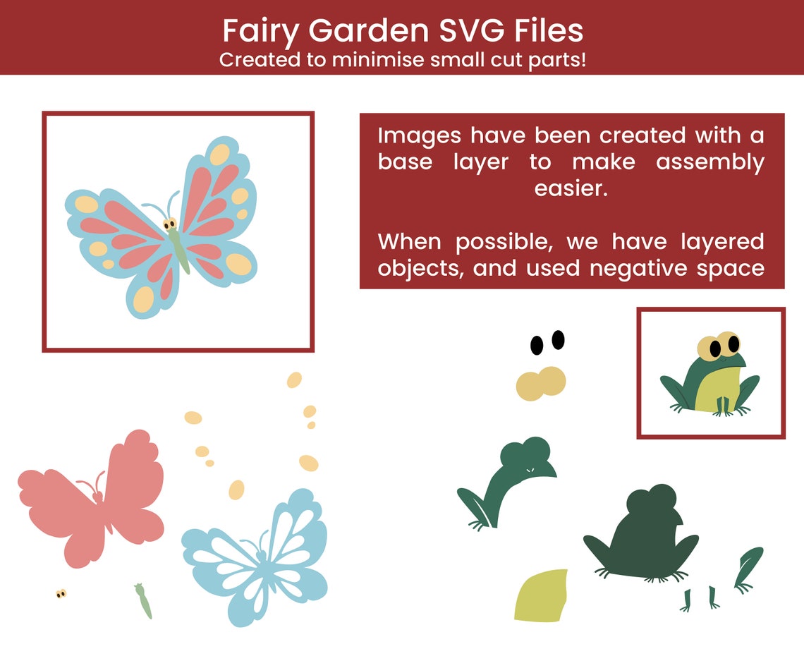 Fairy Garden Theme Cake Topper SVG Cricut Files - Etsy