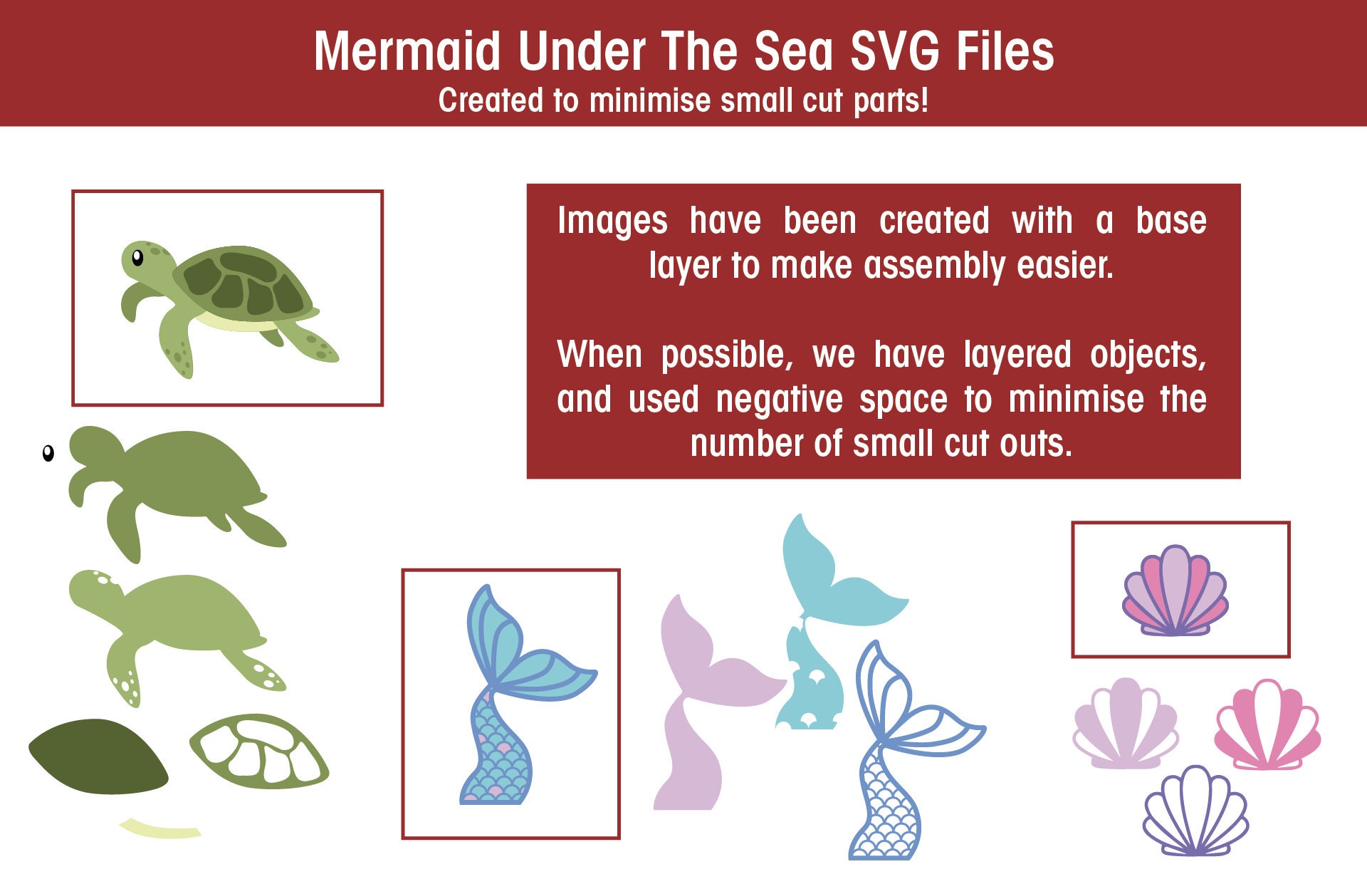 Mermaid Under the Sea Cake Topper SVG Cricut Files - Etsy Australia