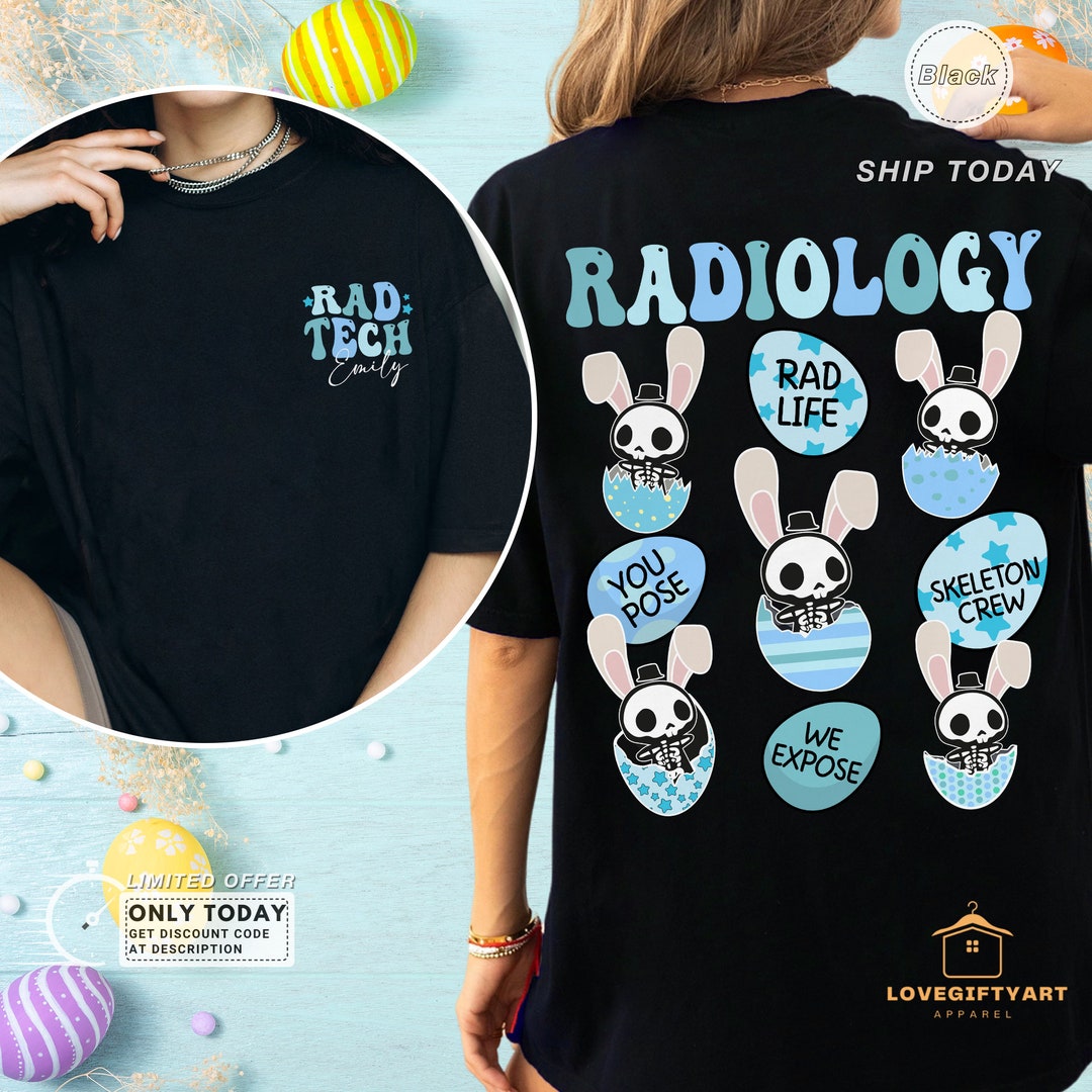 Personalized Radiology Funny Bunny Skeleton Easter Day ER Oncology ...