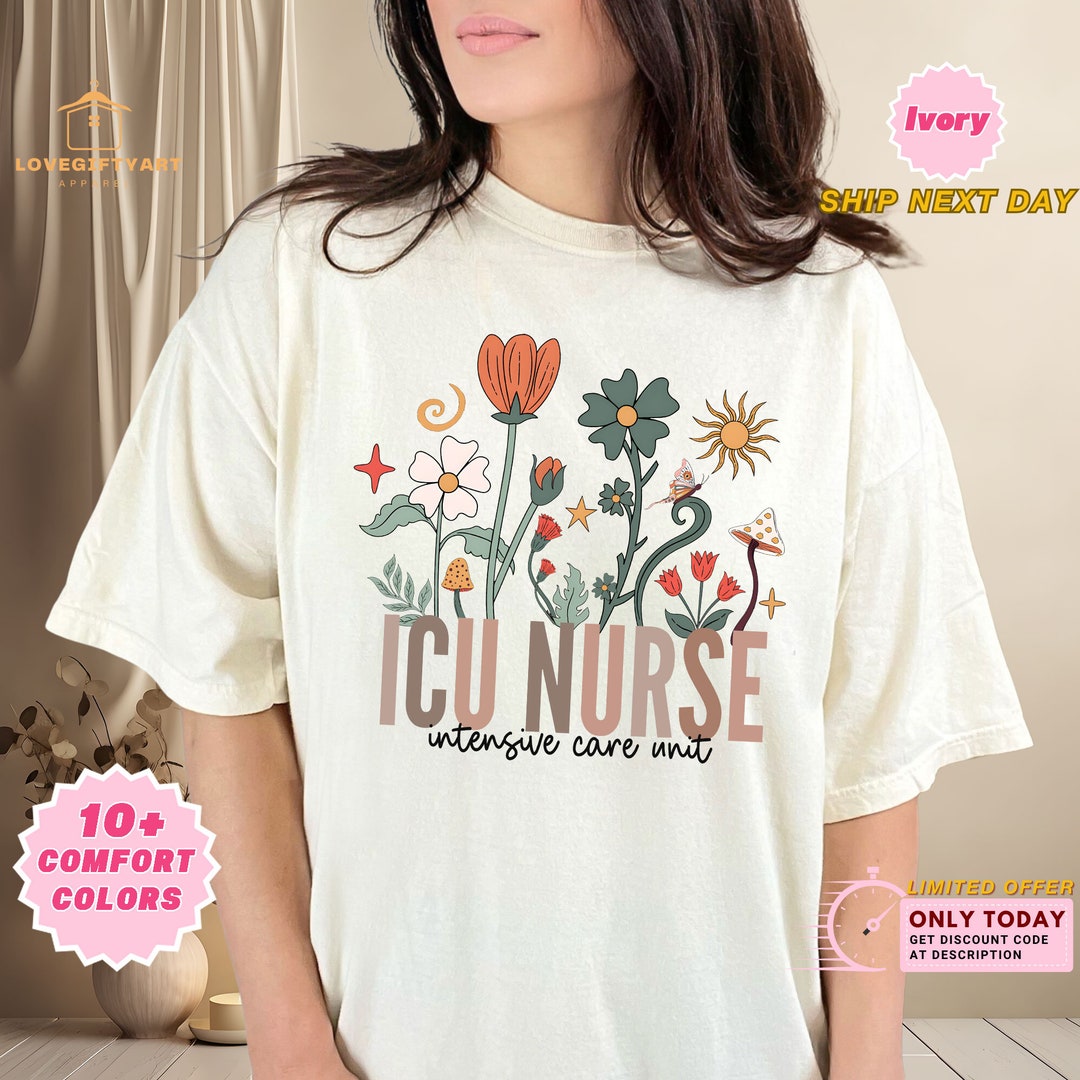 ICU Nurse Intensive Care Unit Comfort Colors Shirt Icu Nurse - Etsy