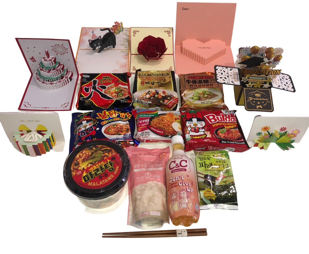 Ramen Valentines Day/birthday Gift-box W/ Pop-up Card & Unique Message ...