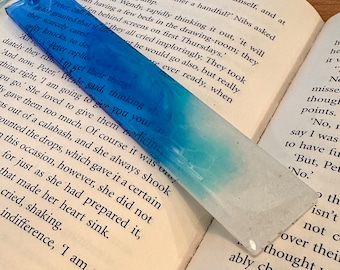 Ocean Resin Bookmark - Etsy