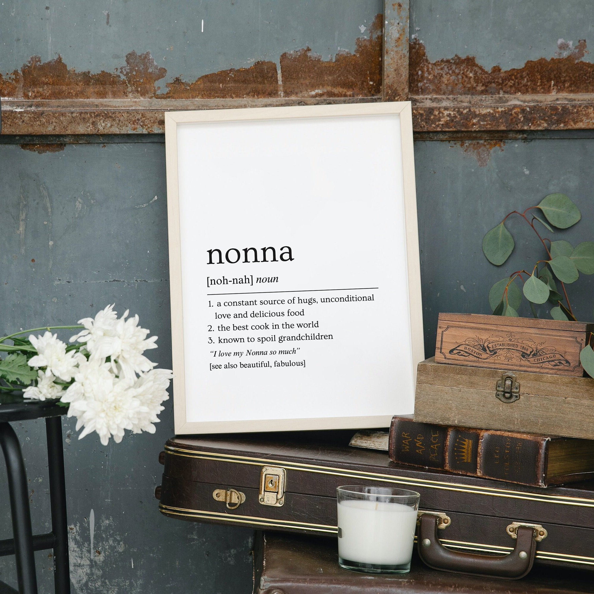 Nonna Definition Gift Printable Birthday Mothers Day Gift Italian ...