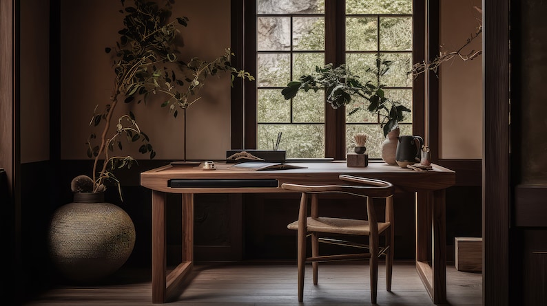 Zen Office Three Zoom Background - Etsy