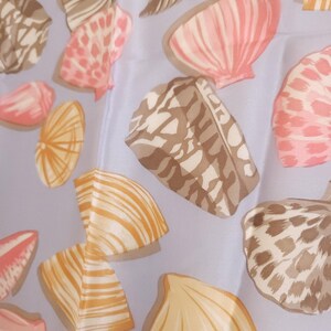 MCM ECHO 70's Silk Scarf Blue and Shells Large 29" Square - Etsy