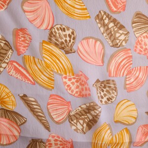 MCM ECHO 70's Silk Scarf Blue and Shells Large 29" Square - Etsy