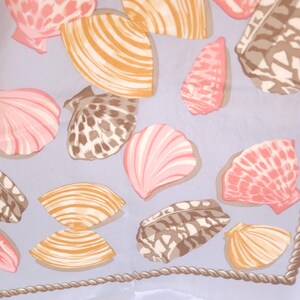 MCM ECHO 70's Silk Scarf Blue and Shells Large 29" Square - Etsy