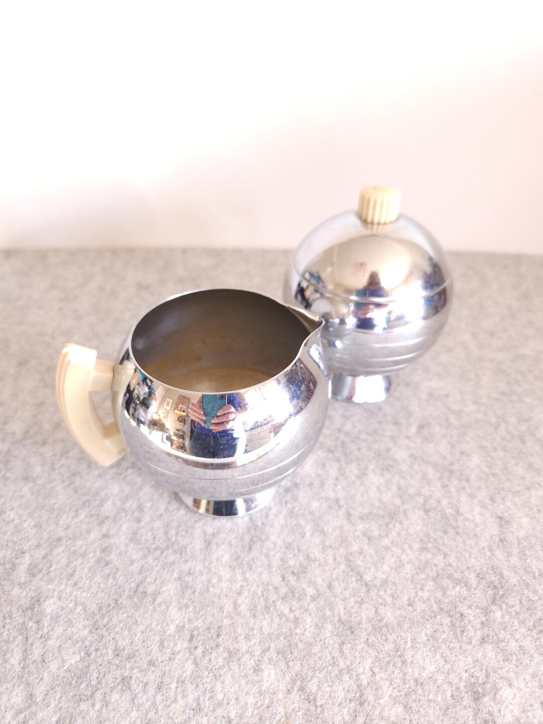 CHASE "comet" Sugar and Creamer Designed With Walter Von Nessen 2 Sets ...