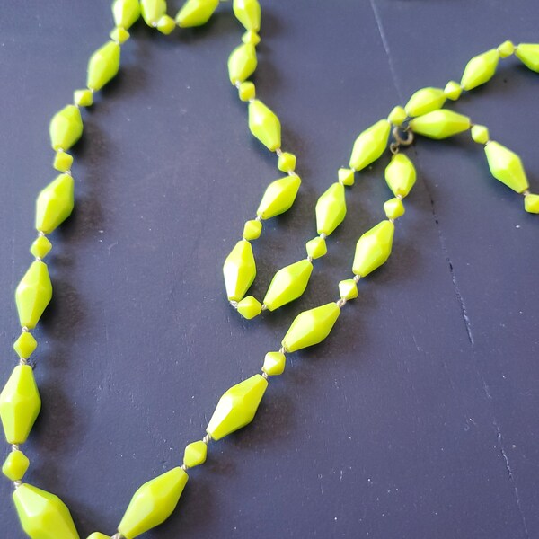 Lime Green Necklace - Etsy