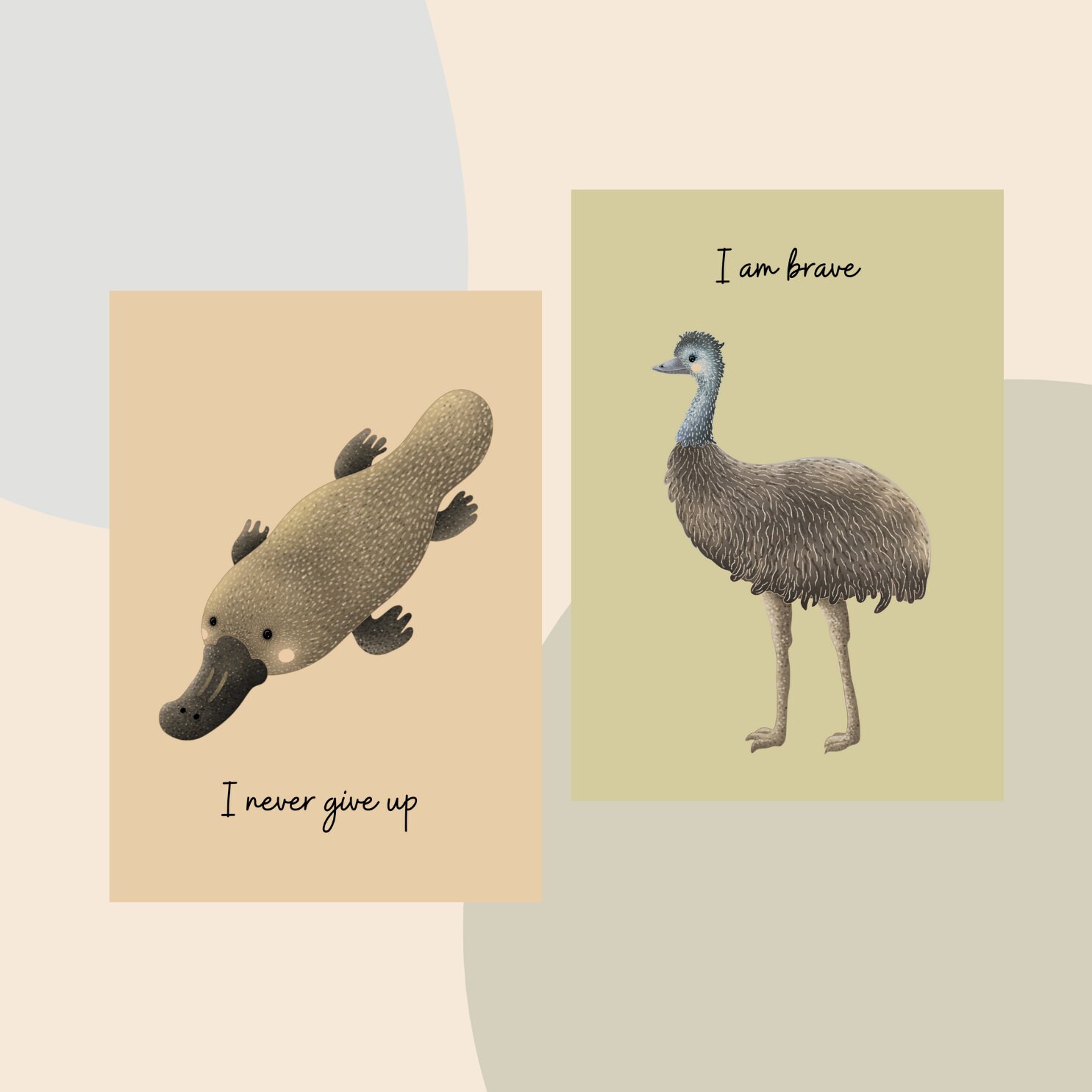 Affirmation Cards Toddler Printable Aussie Animals Instant Download ...