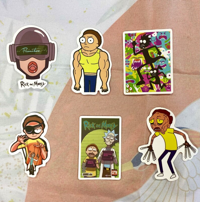 Rick and Morty Themed Vinyl Decal Sticker 5 Pack - Plus 1 Free and FREE ...