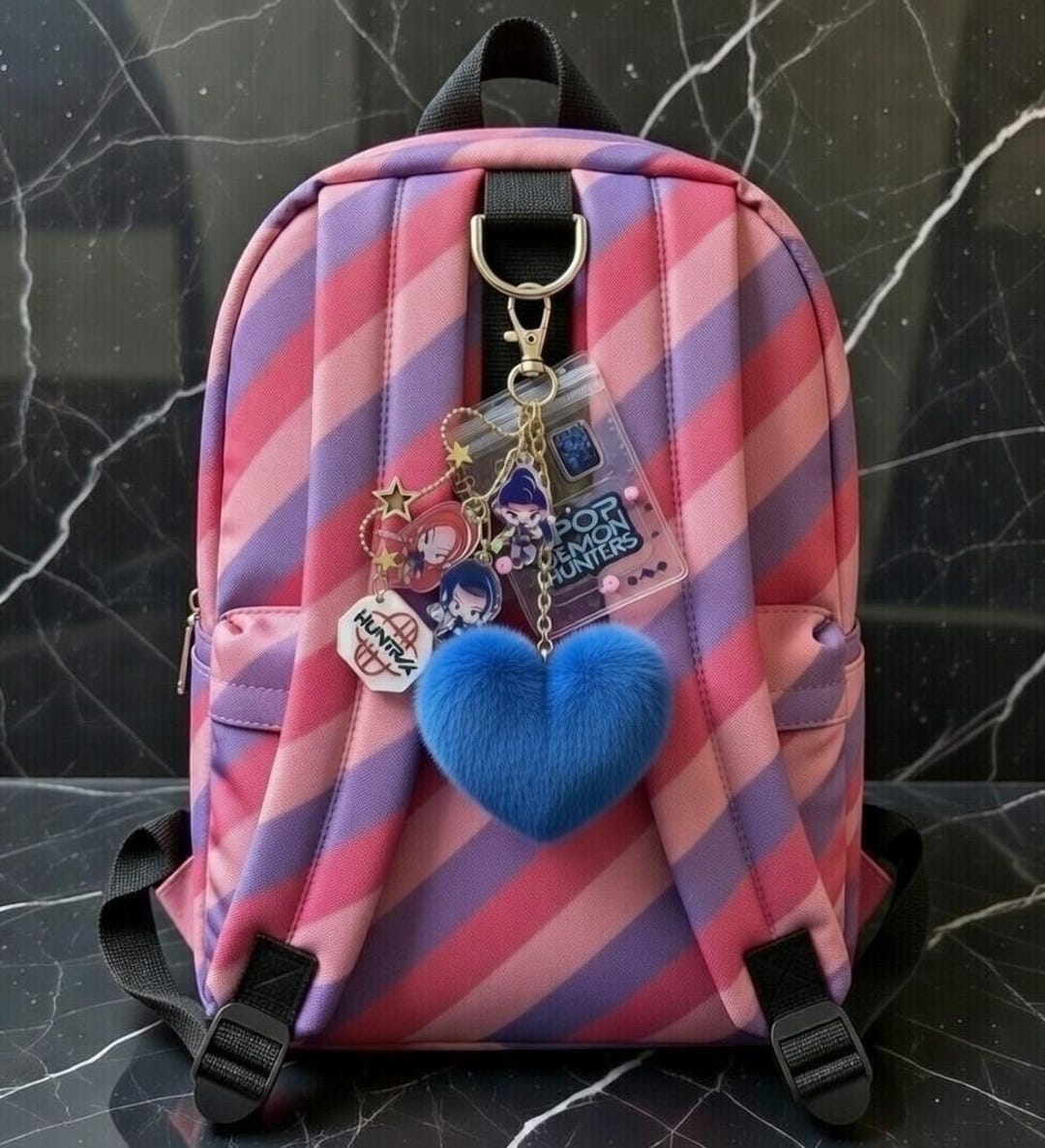 K-pop Demon Hunters Huntrix Valentines Keychain Set | Anime Acrylic ...