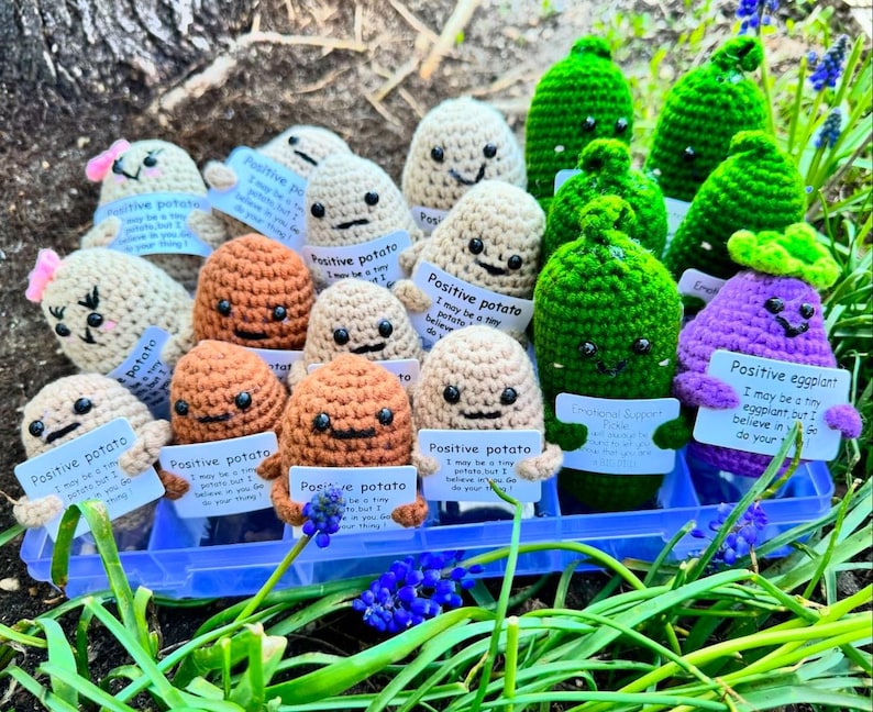 Crochet Positive Potato Happy Pals PLUS Free Shipping - Etsy