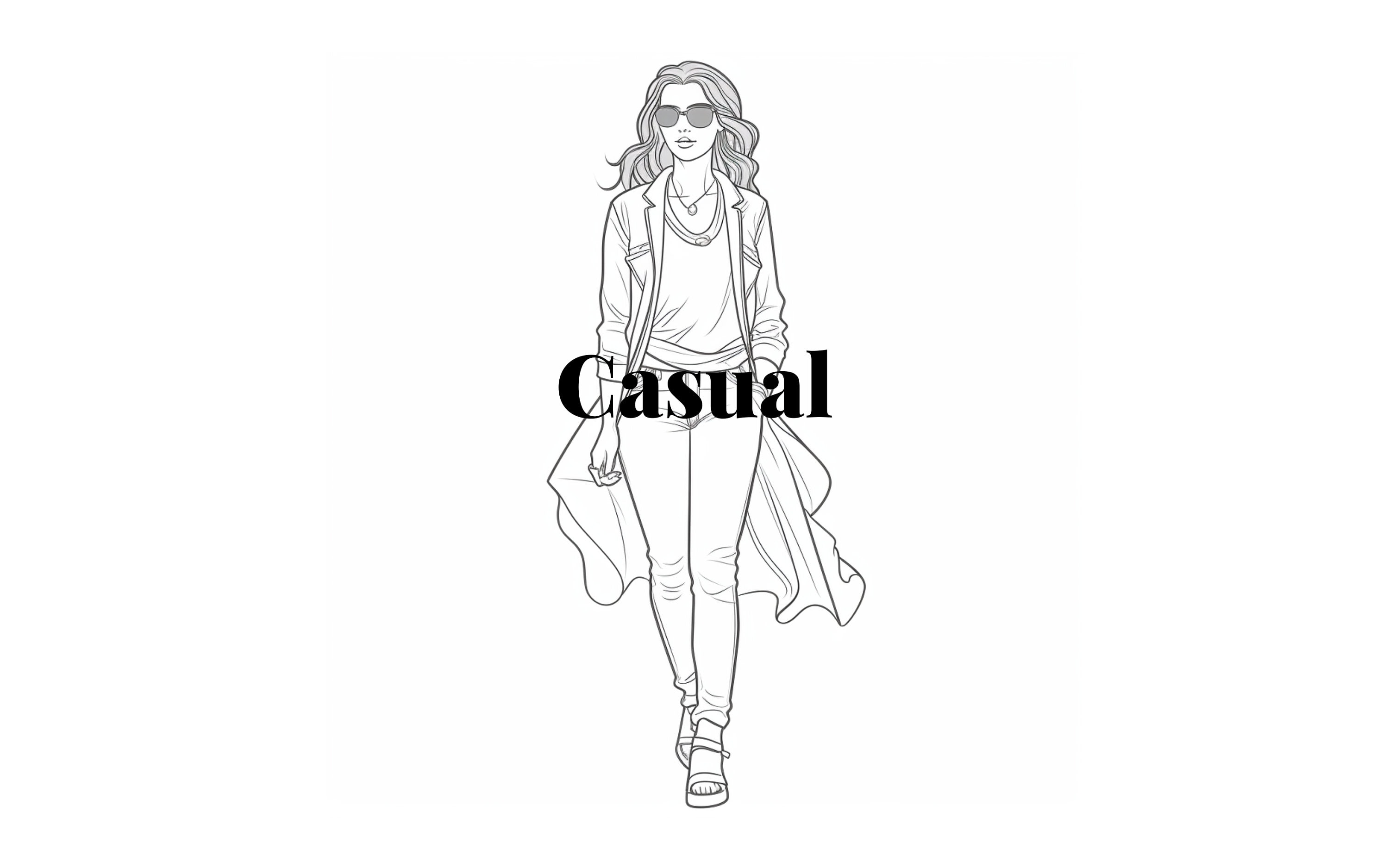 Printable Fashion Coloring Pages for Adult/teens Use: Fashion Girl ...
