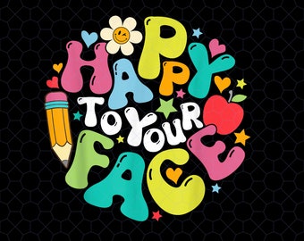 Happy to See Your Face Png, First Day of School Png, Retro Teacher Png ...