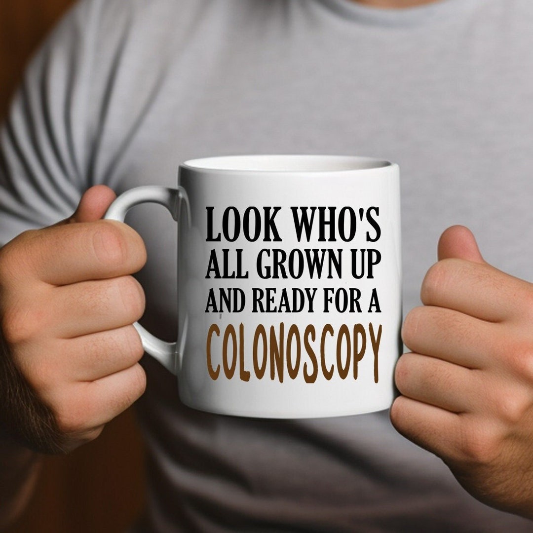 Funny Colonoscopy Mug, 50th Birthday Colonoscopy Gift, 50th Birthday ...
