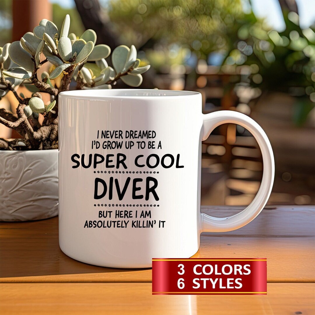 Diver, Diver Mug, Gift for a Diver, Gift Idea for a Diver, Diver Mug ...
