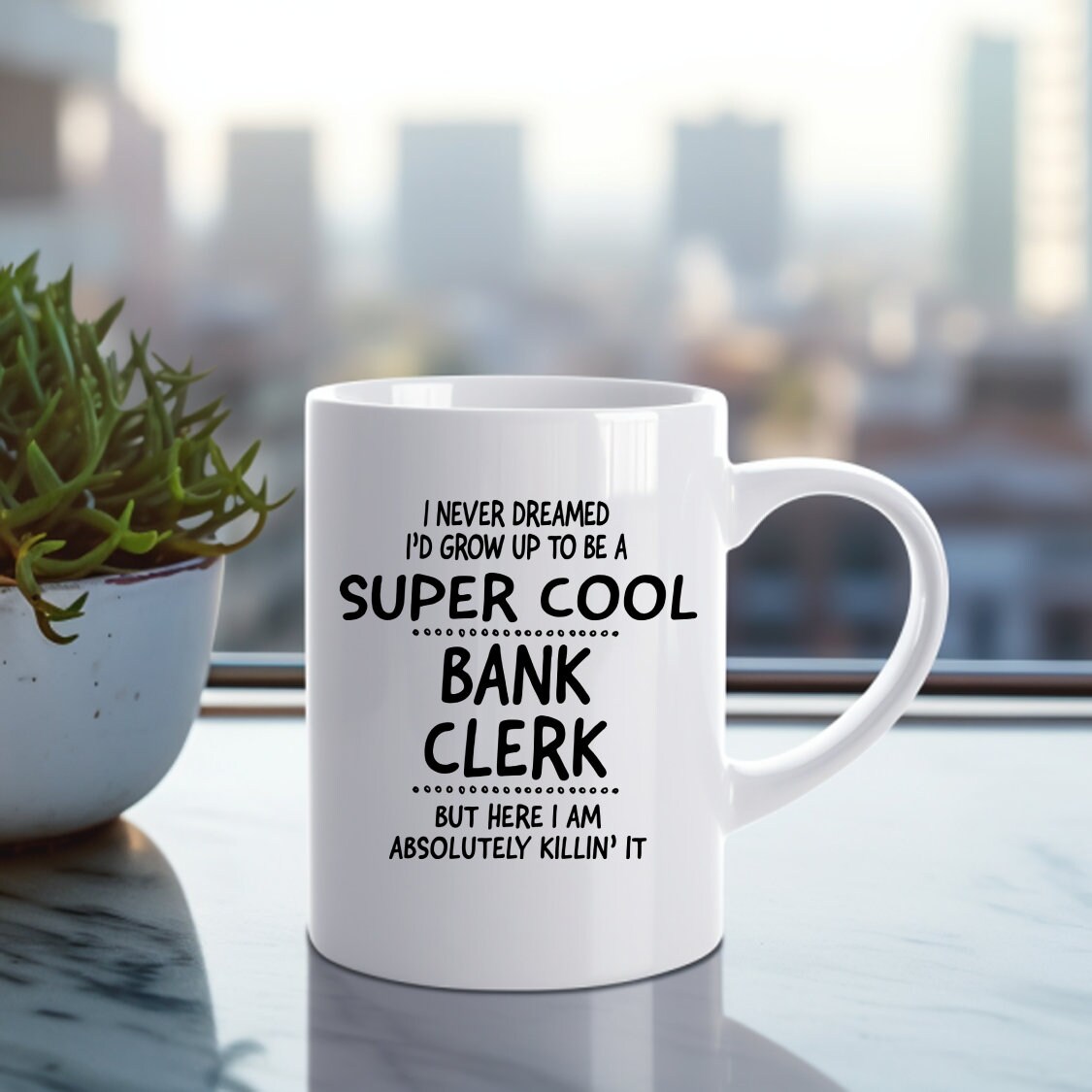 Bank Clerk Mug, Bank Clerk Gift Mug, Gift for Bank Clerk, Gift Idea for ...