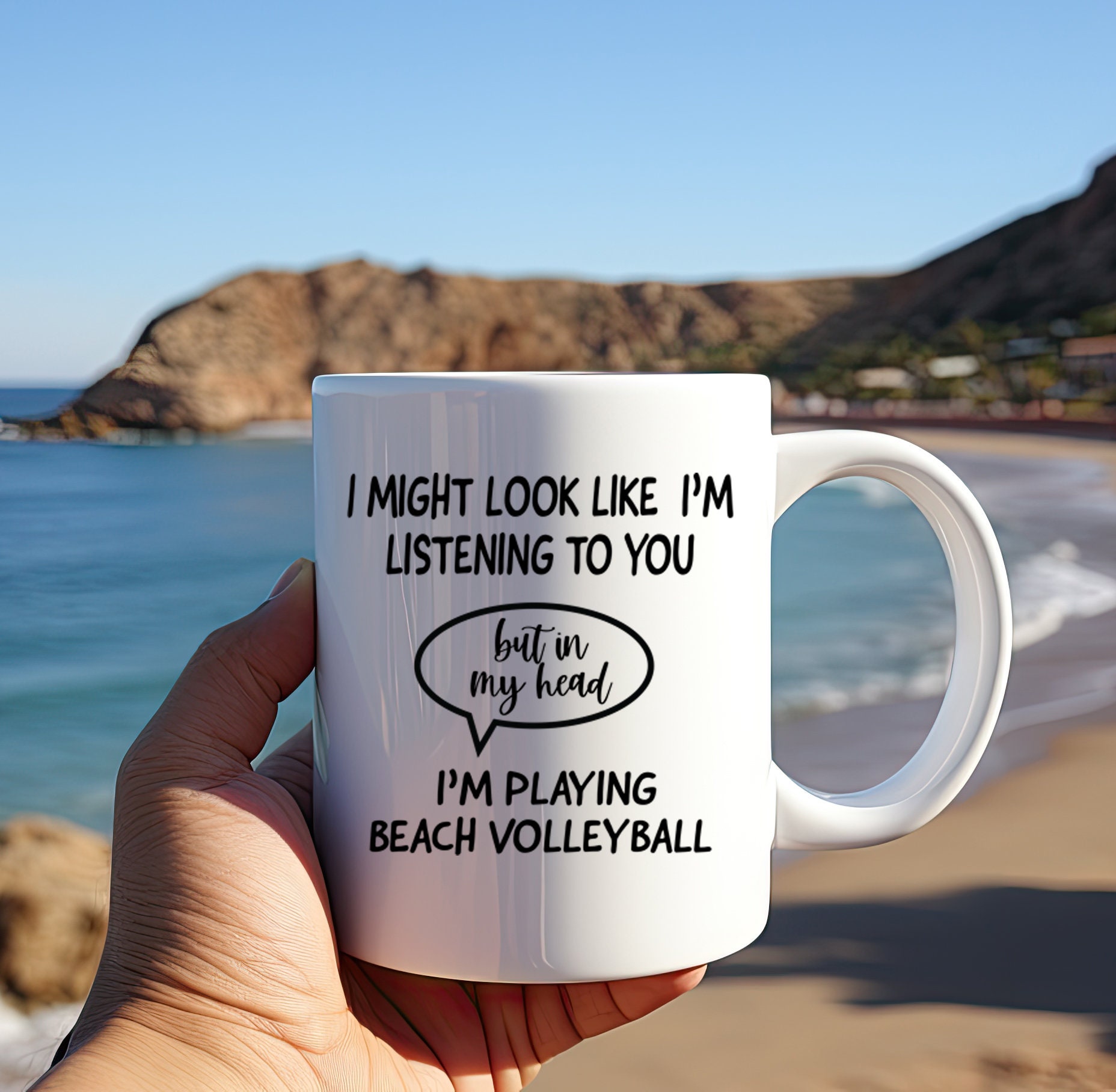 Beach Volleyball Mug, Beach Volleyball Mug Gift, Beach Volleyball Gift ...