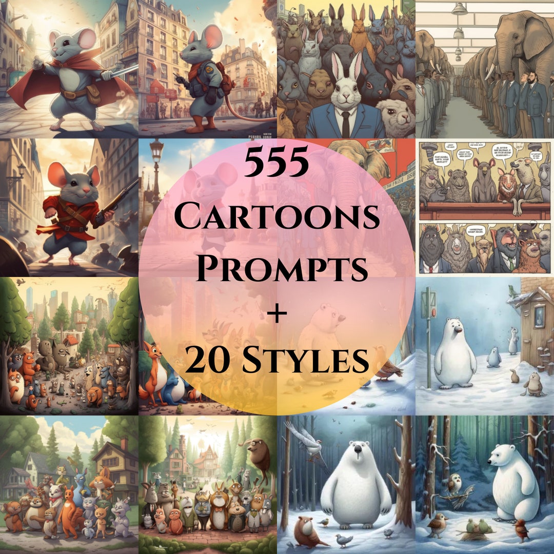 Cartoons Prompts Comics Prompts Digital AI Art Best - Etsy