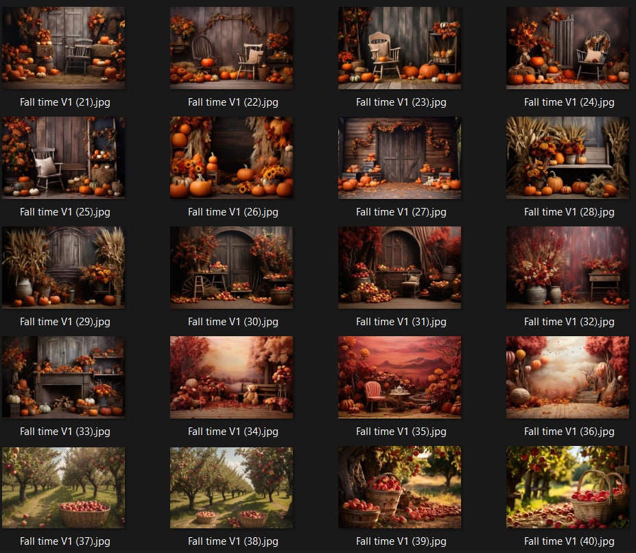 Fall Portrait Backdrop Photoshop Digital Autumn Photo Editing - Etsy