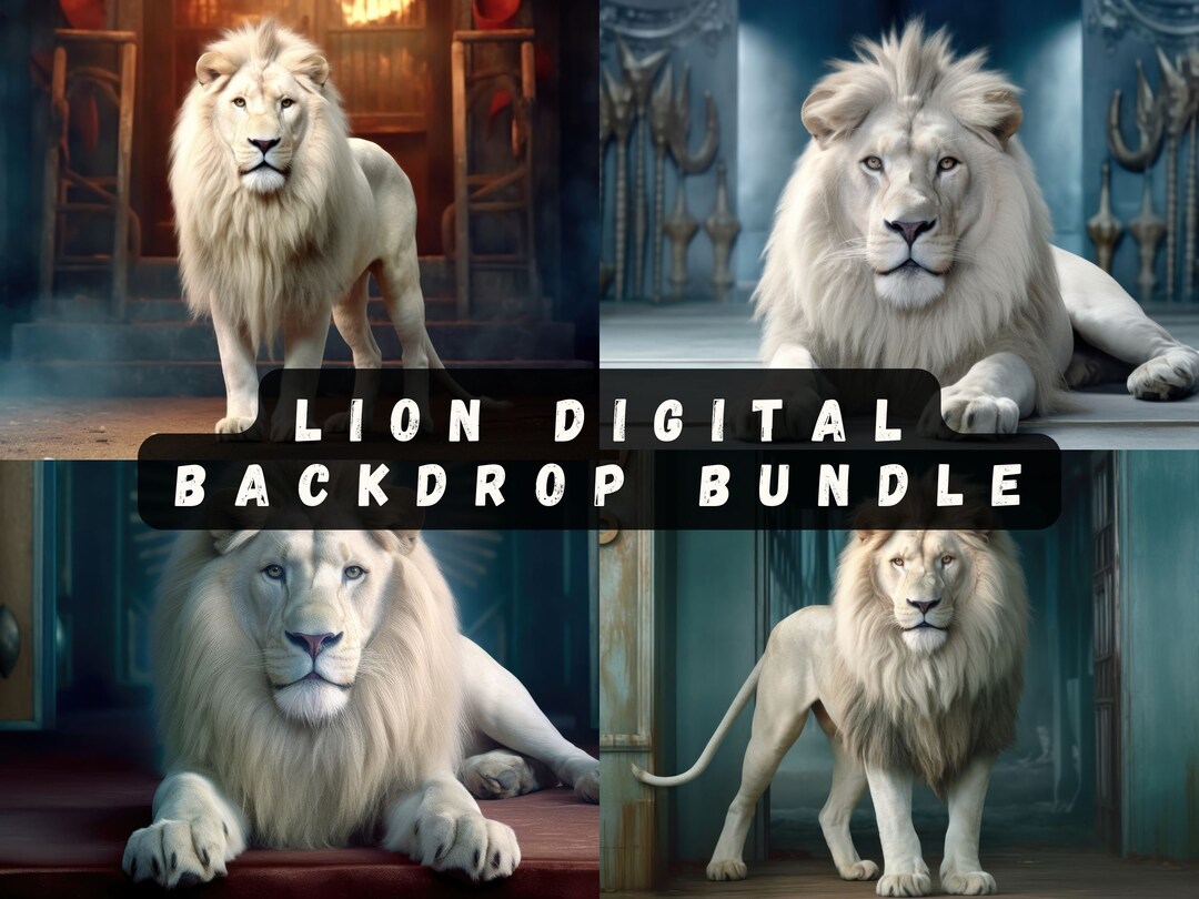 Lion Digital Backdrop for Newborn and Kids Photography Digital Prop for ...
