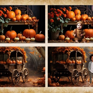 Fall Portrait Backdrop Photoshop Digital Autumn Photo Editing ...