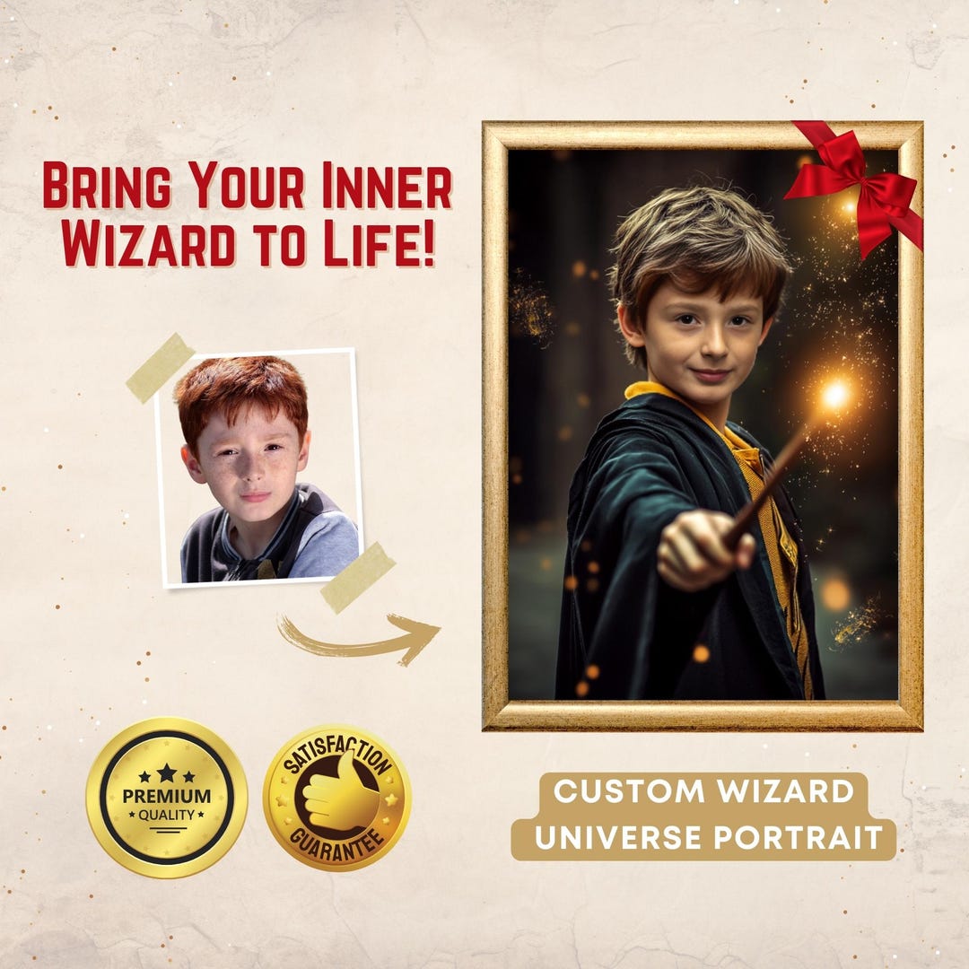 Custom Wizard Portrait From Photo, Unique Gift (digital Download) - Etsy