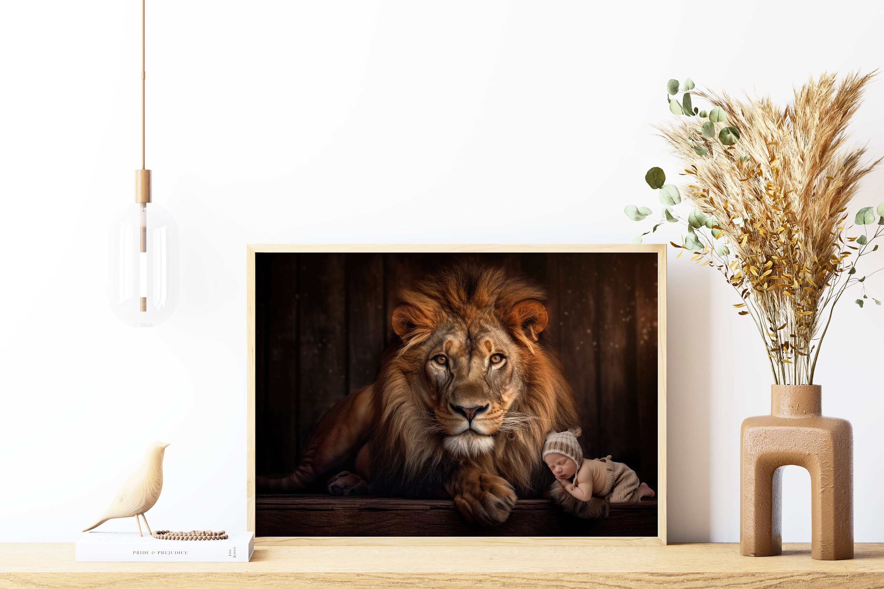 Digital Background of a Lion for Newborn and Kids Photography, Digital ...