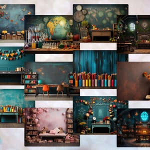 Back to School Digital Backdrop Graduation Background Vintage Yellow ...