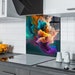 Abstract Splash Kitchen Glass Splashback - Heat Resistant 6mm Toughened ...