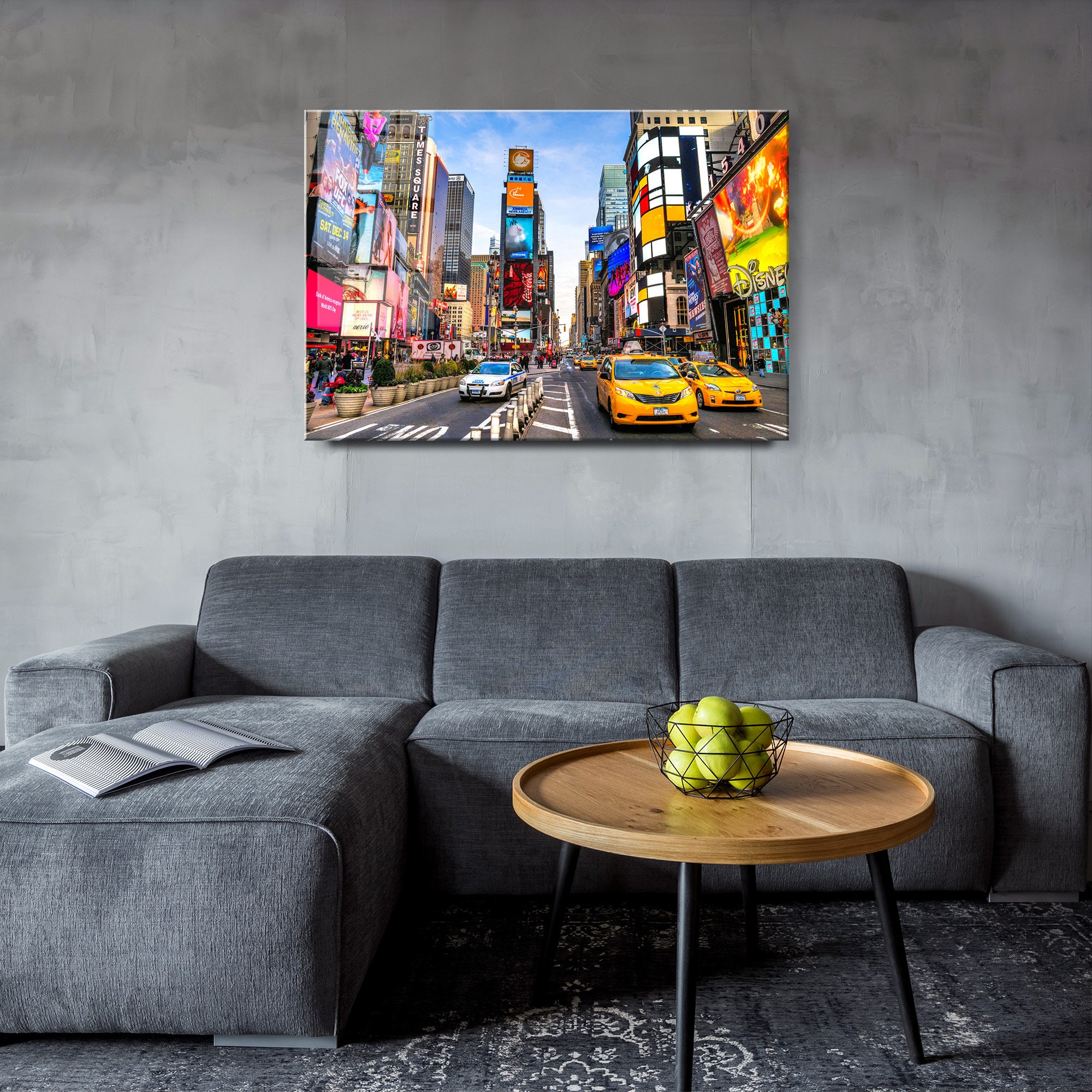 Times Square New York City Glass Wall Art HD Digital Print on - Etsy UK