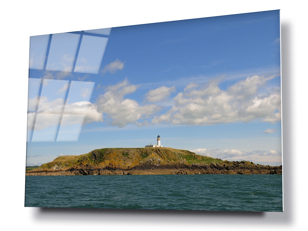 Little Ross Island Lighthouse Glass Wall Art, HD Digital Print on Glass ...