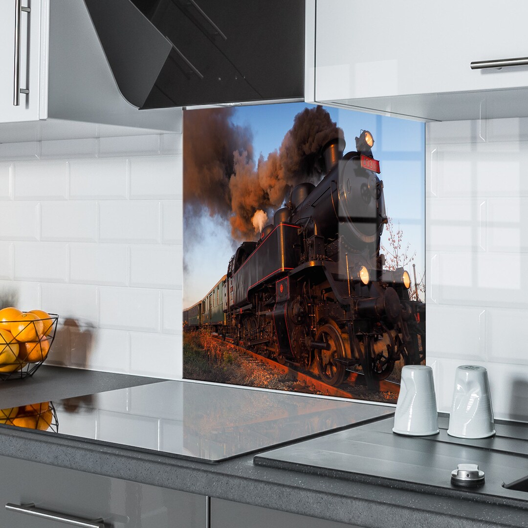 Steam Train Kitchen Glass Splashback Heat Resistant 6mm - Etsy