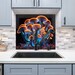 Neon Mushroom Kitchen Glass Splashback Heat Resistant 6mm Toughened ...