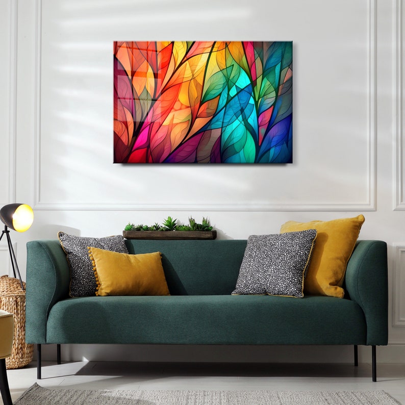 Beautiful Stained Glass Effect Wall Art, HD Digital Print on Glass ...