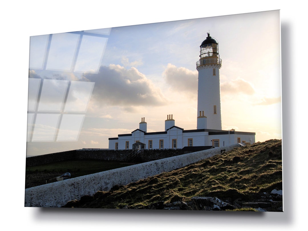 Mull of Galloway Lighthouse Glass Wall Art, HD Digital Print on Glass ...