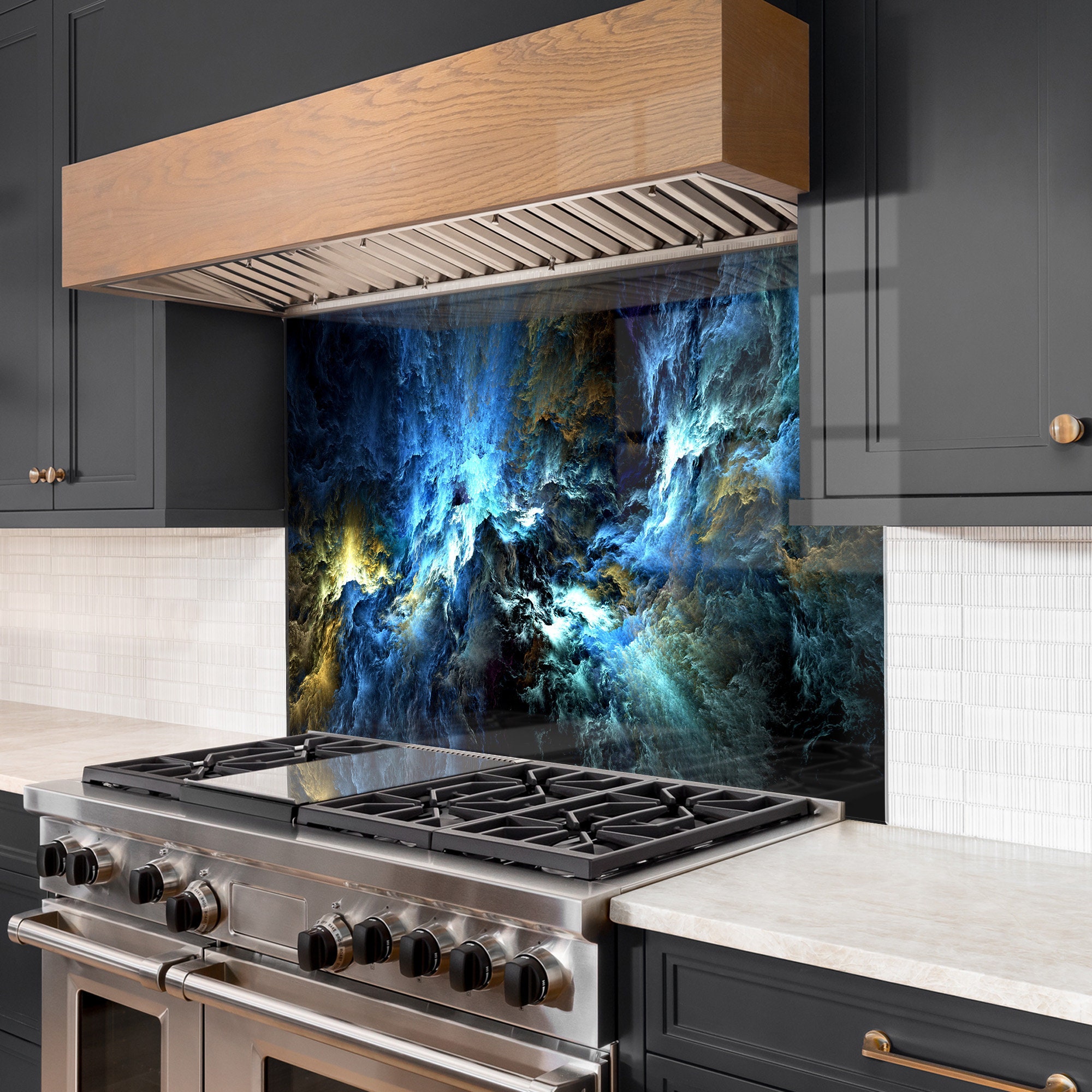 Mythical Skies Kitchen Glass Splashback - Heat Resistant 6mm Toughened ...