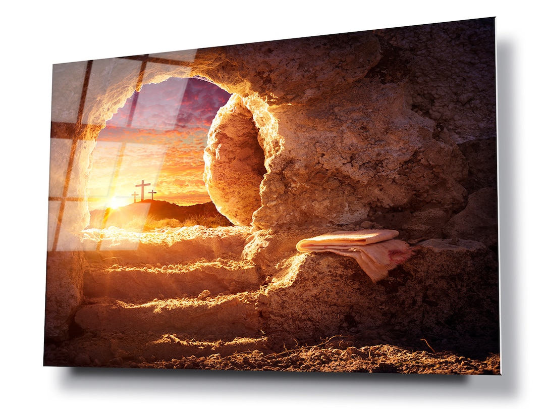 Resurection of Jesus Christ Glass Wall Art, HD Digital Print on Glass ...