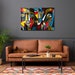 Abstract Art Faces Glass Wall Art, HD Digital Print on Glass Poster ...