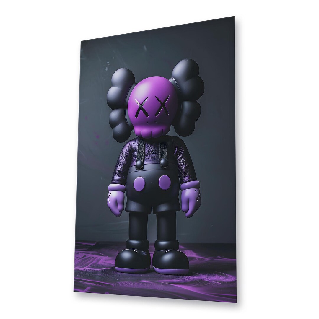 Kaws #22 Glass Wall Art, HD Digital Print on Glass Poster Wall Hanging ...