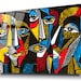 Abstract Art Faces Glass Wall Art, HD Digital Print on Glass Poster ...
