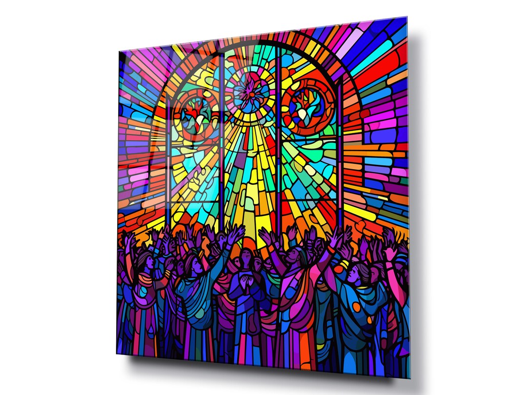 Stained Glass Choir UV Print, Modern Glass Wall Art - Etsy